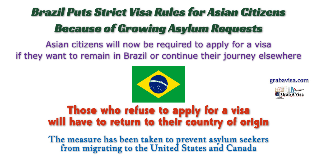 Brazil’s New Visa Rules Tightened for Asian Citizens